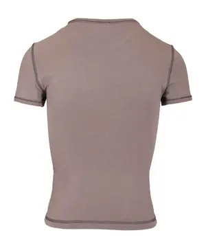 DIESEL® Crewneck T-shirt With Embellished Heart - Gray