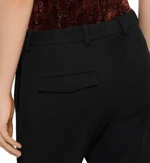 Gucci Crêpe Pants With Horn Buttons
