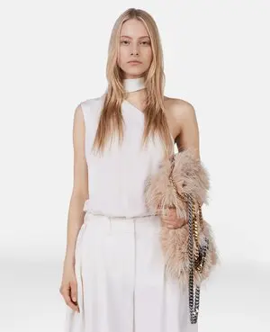 Stella McCartney One-shoulder Top With Scarf Detail - White