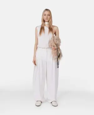 Stella McCartney One-shoulder Top With Scarf Detail - White