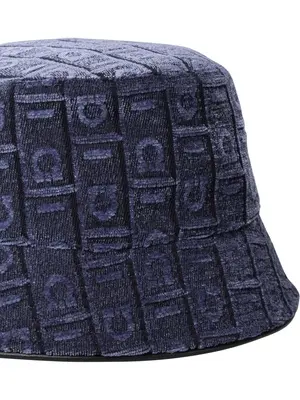 FERRAGAMO Jacquard Fisherman's Hat - Blue