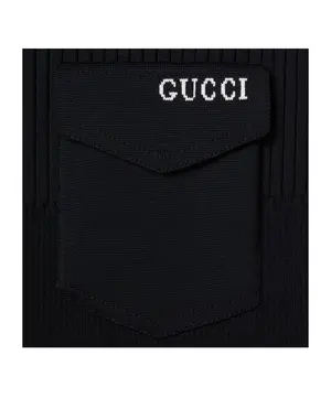 Gucci Logo Intarsia Short-sleeve Dress