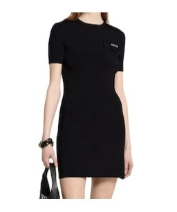 Gucci Logo Intarsia Short-sleeve Dress