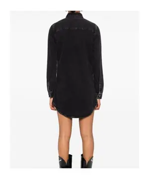 DIESEL® Long-sleeve Buttoned Denim Shirt Dress
