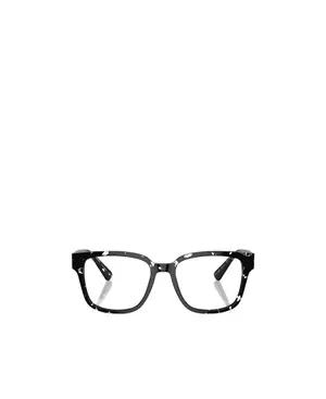 Prada Geometric Frame Eyeglasses - Black