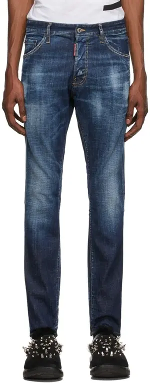 Dsquared2 Faded Effect Skinny Jeans - Blue