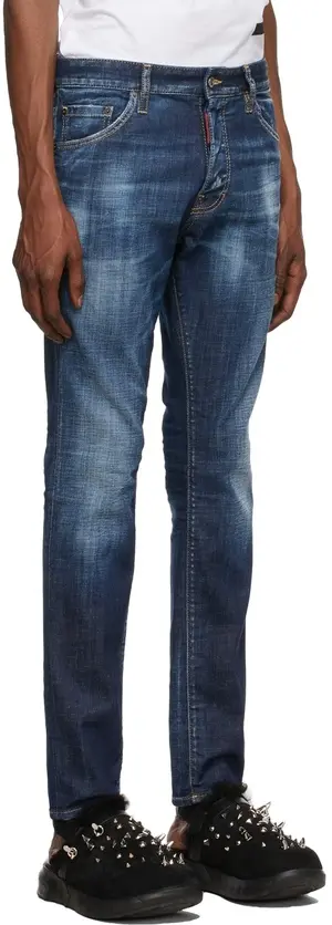 Dsquared2 Faded Effect Skinny Jeans - Blue