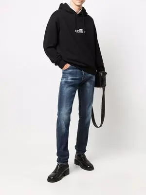 Dsquared2 Faded Effect Skinny Jeans - Blue