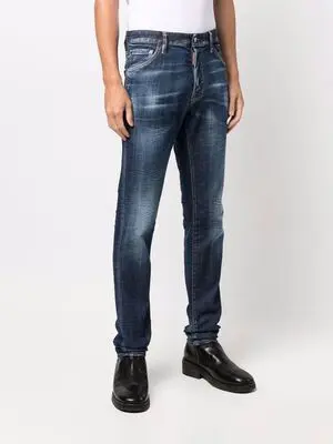 Dsquared2 Faded Effect Skinny Jeans - Blue