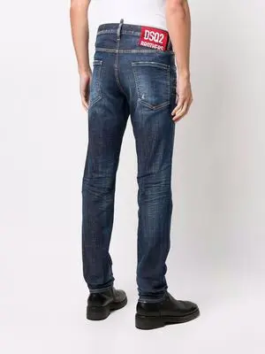 Dsquared2 Faded Effect Skinny Jeans - Blue