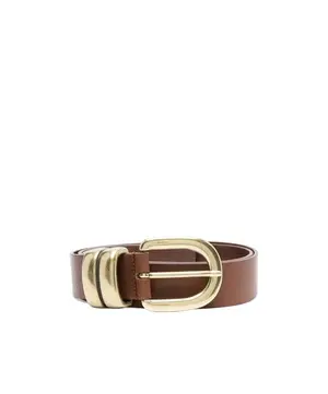 BY MALENE BIRGER Round Buckle Leather Belt - Multicolor