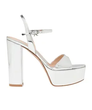 GIANVITO ROSSI Round Toe Platform High Heel Sandals