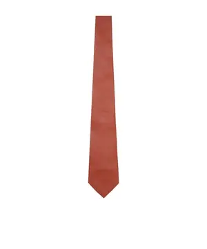 Bottega Veneta Leather Tie - Copper