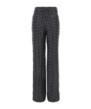 Prada Pattern-printed Wide-leg Trousers - Blue