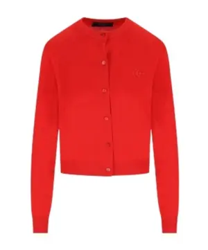 Gucci Double G Embroidered Knit Cardigan
