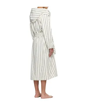 TEKLA Terry Hooded Lace-up Bathrobe - White