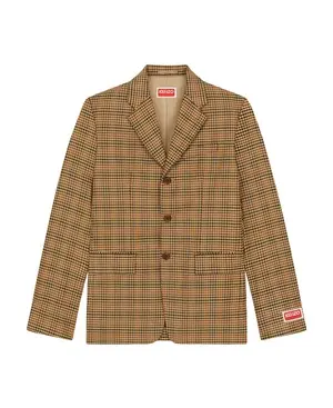 Kenzo Checked Suit Jacket