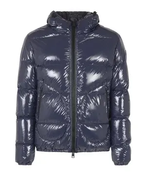 Herno Zip-up Hooded Padded Coat - Black