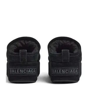 Balenciaga Alaska Soft Platform Mules - Black