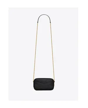 Saint Laurent Lou Mini Quilted Shoulder Bag With Cassandre Logo