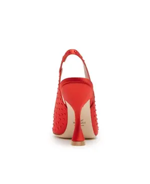 STUART WEITZMAN Embellished Slingback Pumps - Red