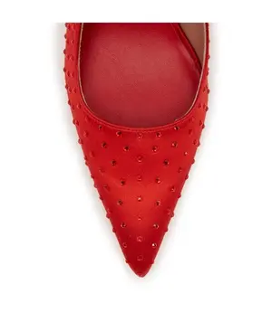 STUART WEITZMAN Embellished Slingback Pumps - Red