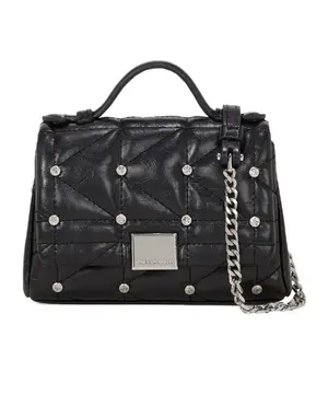Karl Lagerfeld K/kuilt Rhinestone Cross Body Bag - Black