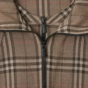Burberry Checked Hooded Half-zip Jacket - Brush
