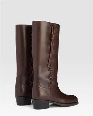 Paris Texas Square Toe Lace-up Boots