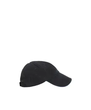Balenciaga Logo Embroidered Baseball Cap - Black