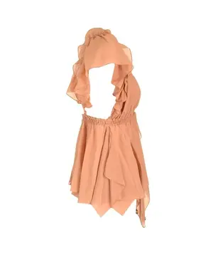 Chloé Ruffled Sleeveless Silk Blouse - Pink