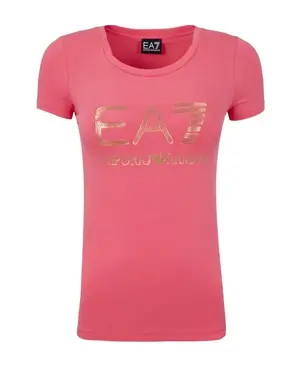 EA7 T-shirt With Logo Detail - Red