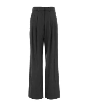 PT TORINO Pleated Wide-leg Trousers - Black