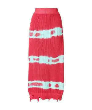 MSGM Logo Knitted Maxi Skirt