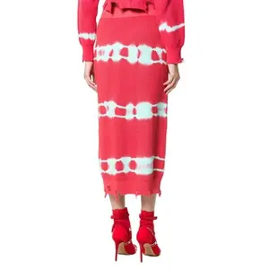 MSGM Logo Knitted Maxi Skirt