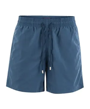 Vilebrequin Elasticated Waist Swimming Trunks With Flap Back Pockets - Blue