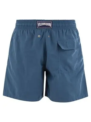 Vilebrequin Elasticated Waist Swimming Trunks With Flap Back Pockets
