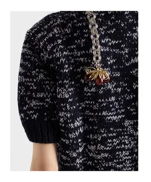 Prada Short-sleeved Jumper With Pendant Detail