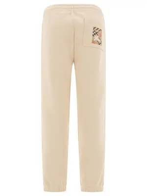 Burberry Checked Patch Track Pants - Nutmeg