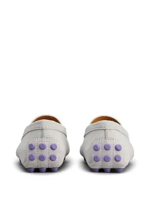 TOD'S Gommino Logo-debossed Slip-on Loafers - White