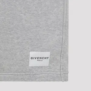 Givenchy Paris Logo Patch Elastic Waist Shorts - Gray