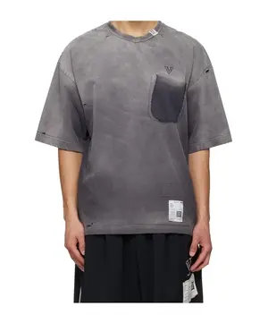 Mihara Yasuhiro V-neck Distressed T-shirt