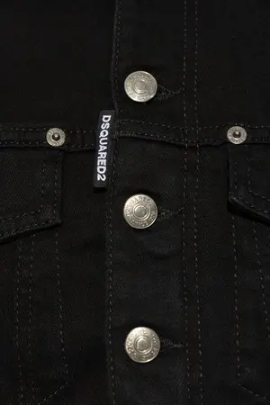 Dsquared2 Logo Patch Denim Shirt Dress