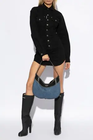 Dsquared2 Logo Patch Denim Shirt Dress