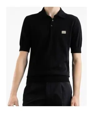 Dolce & Gabbana Dolce Gabbana Logo Tag Polo Shirt - Black