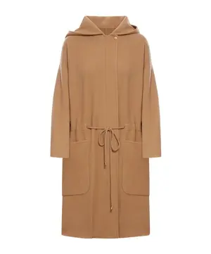 Max Mara Miele Drawstring Hooded Coat