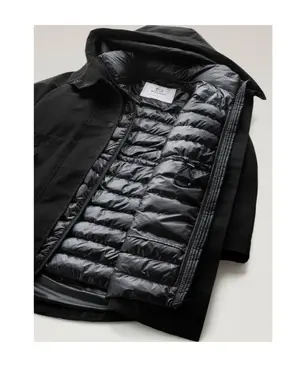 Woolrich Zip-up Reversible Coat With Removable Inner Jacket