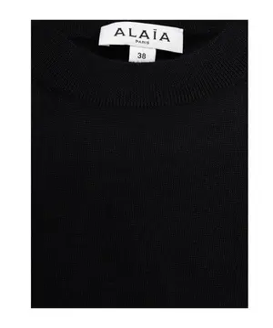 Alaïa Cropped Ribbed Knit Top