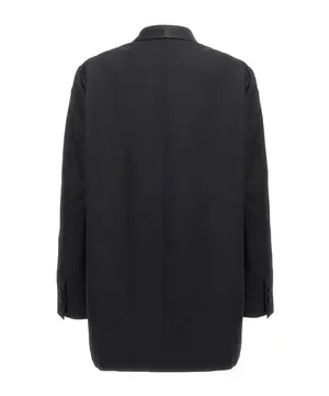 Dries Van Noten Double-breasted Tuxedo Blazer - Black