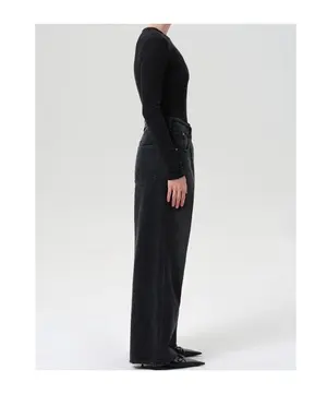 AGOLDE Vana Wide-leg Jeans In Wash - Black